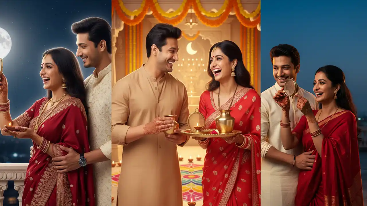 Google Gemini AI Photo Prompts for Karwa Chauth Couples